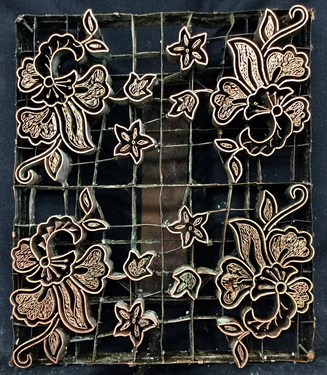 Traditional Batik Cap - STYLIZED ORCHID Handmade Out of Copper - Etsy