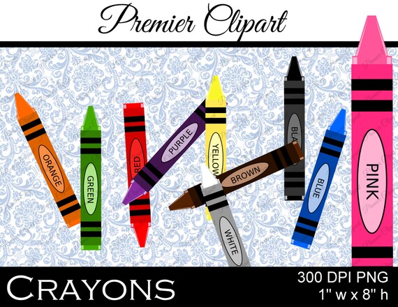 Crayons Digital Clipart | Etsy