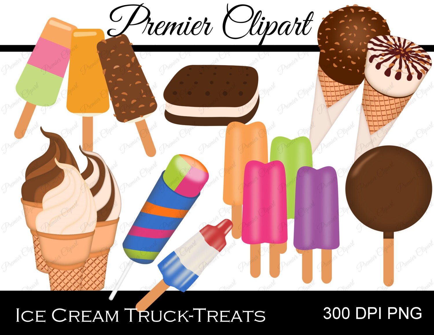 Ice Cream Treats Clip Art