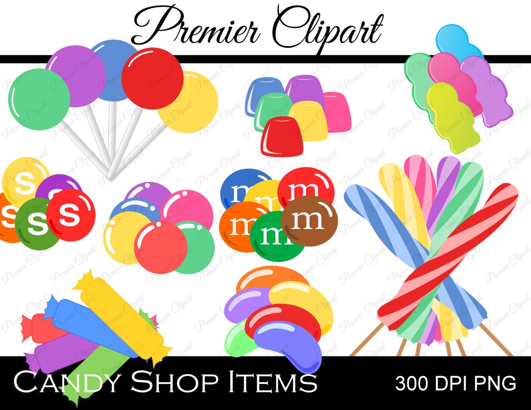 Candy Digital Clipart - Etsy