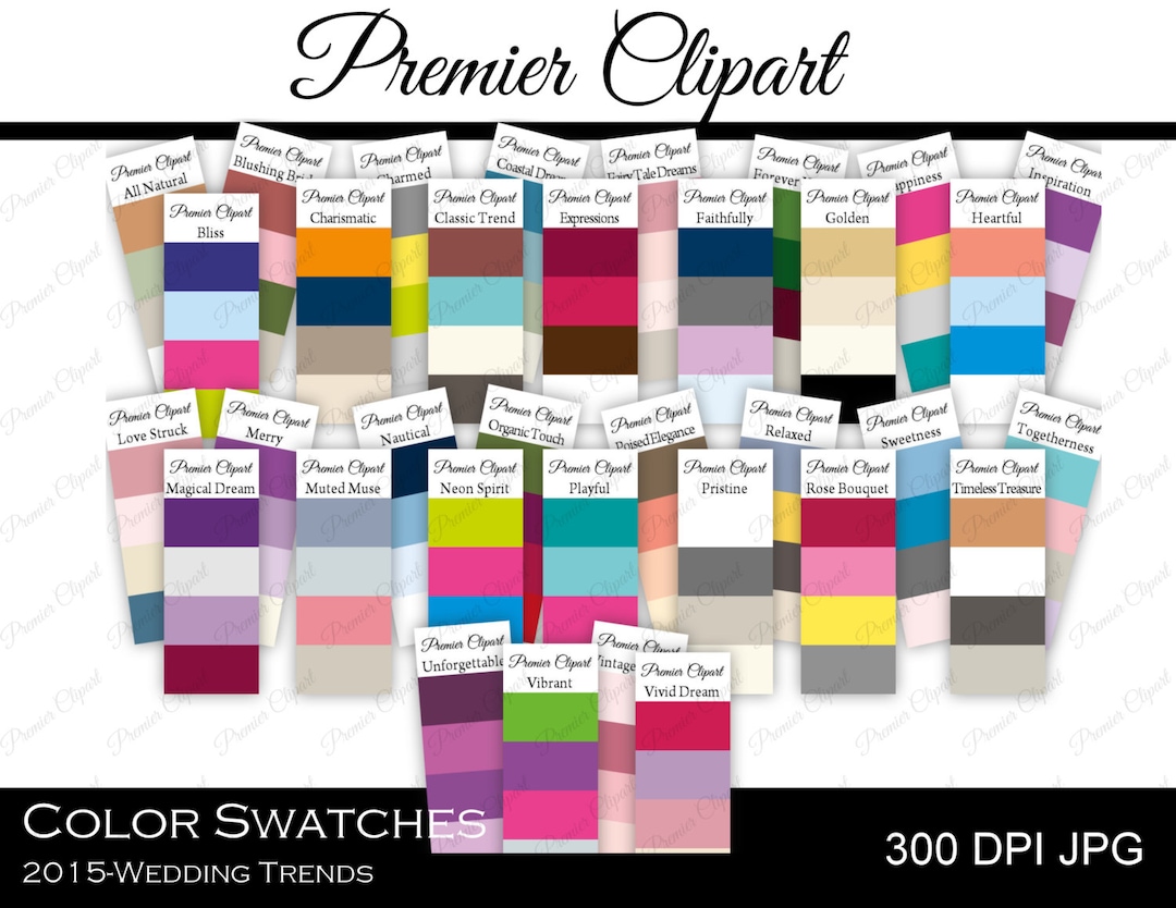 Digital Color Swatches Wedding Trends - Etsy