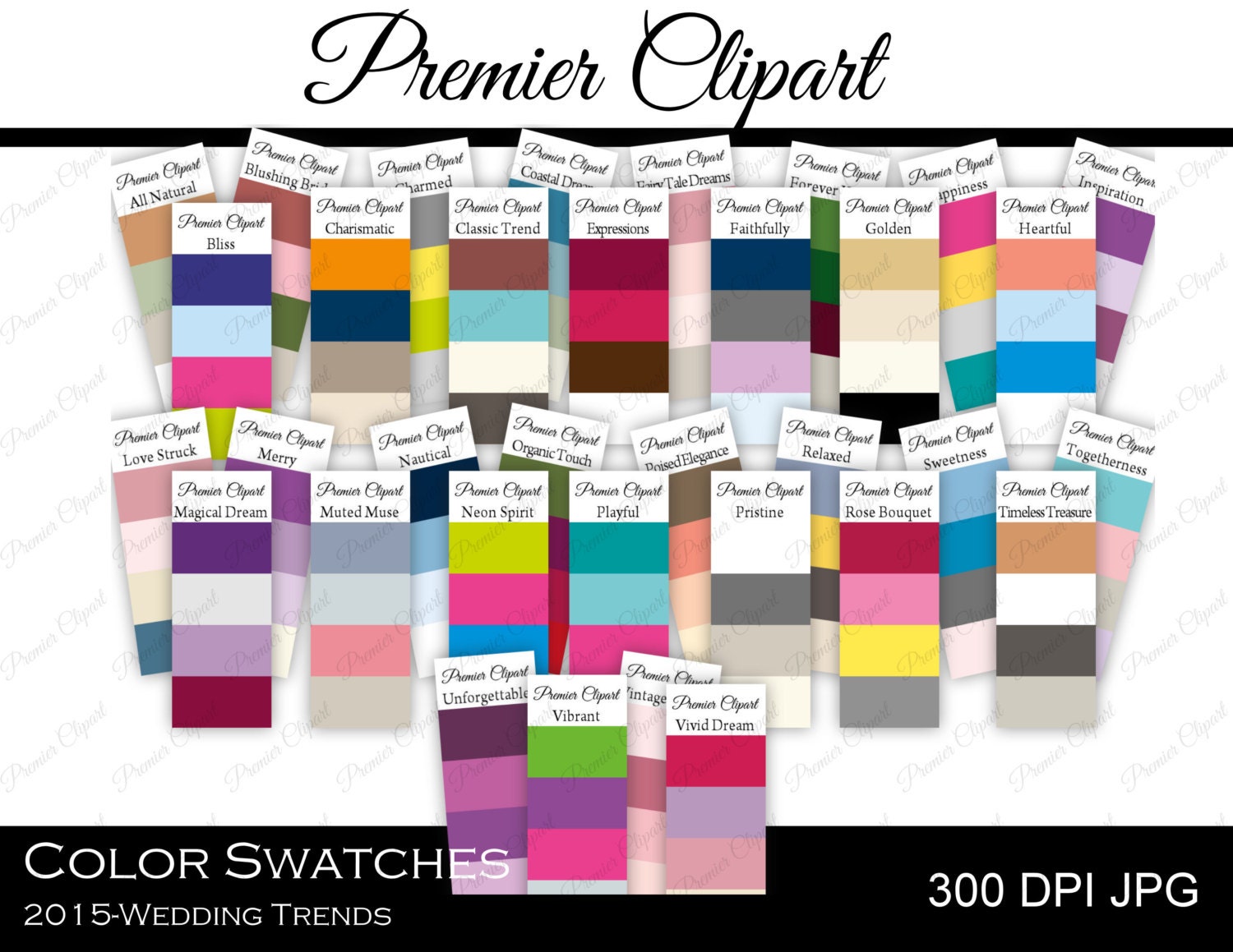 Digital Color Swatches Wedding Trends - Etsy