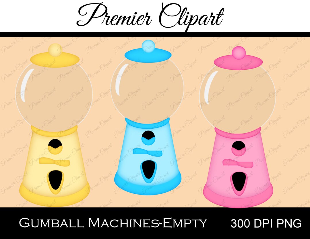 Empty Gumball Machines Digital Clipart - Etsy