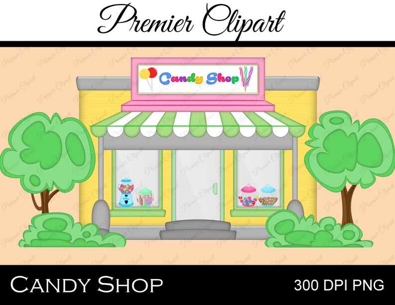 Candy Shop Digital Clipart - Etsy