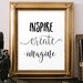 Inspire Create Imagine Print Inspirational Wall Art Trendy - Etsy