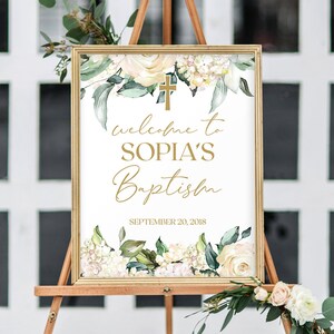 Baptism Welcome Sign, Personalized Baptism Print, Custom Baptism Sign ...