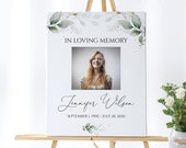 In Loving Memory Sign With Photo Memorial Service Ideas - Etsy