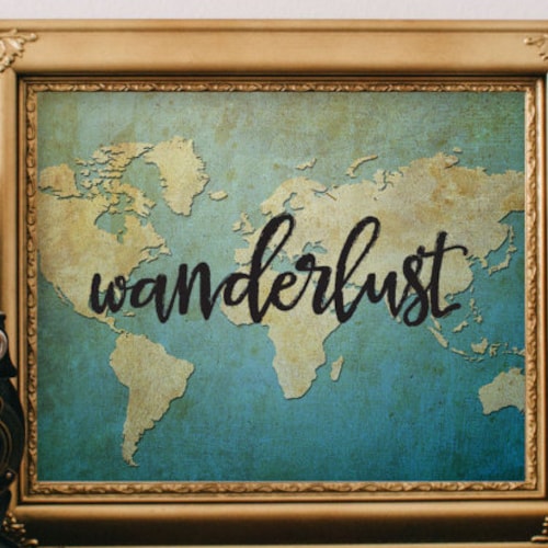 Teen Room Decor Art Print Wanderlust Print Quote Printable - Etsy