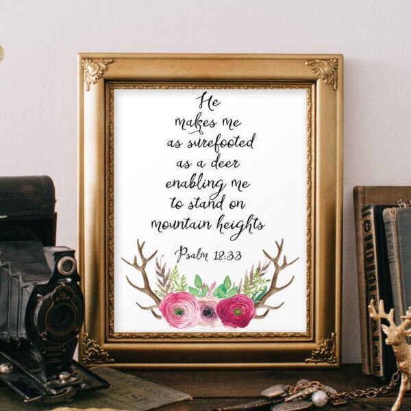 Psalm 18 33 - Etsy