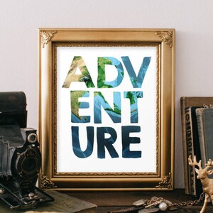 Adventure Printable, Travel Poster, Teen Room Decor, Inspirational ...