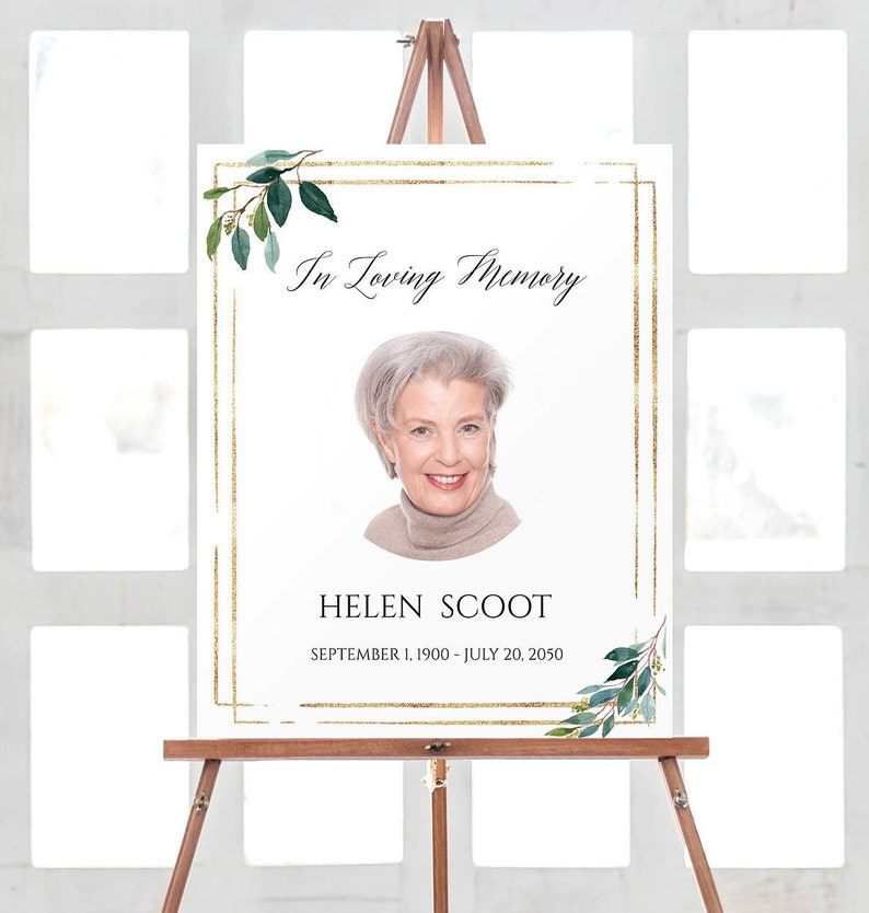 In Loving Memory Sign, Memorial Sign Printable, Funeral Decorations ...