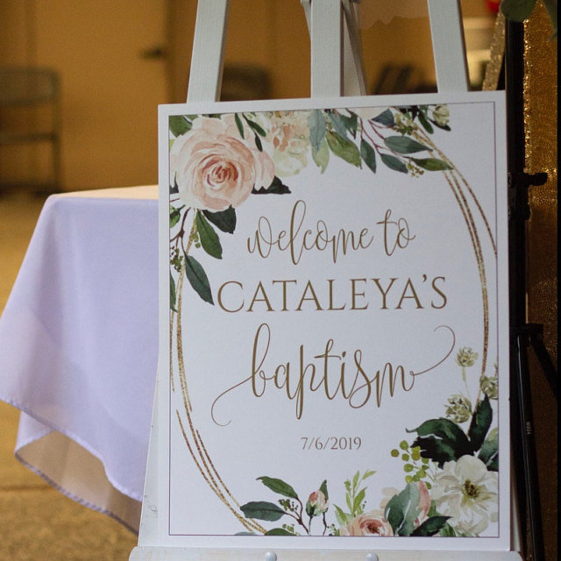 Baptism Welcome Sign Personalized Baptism Print Custom - Etsy