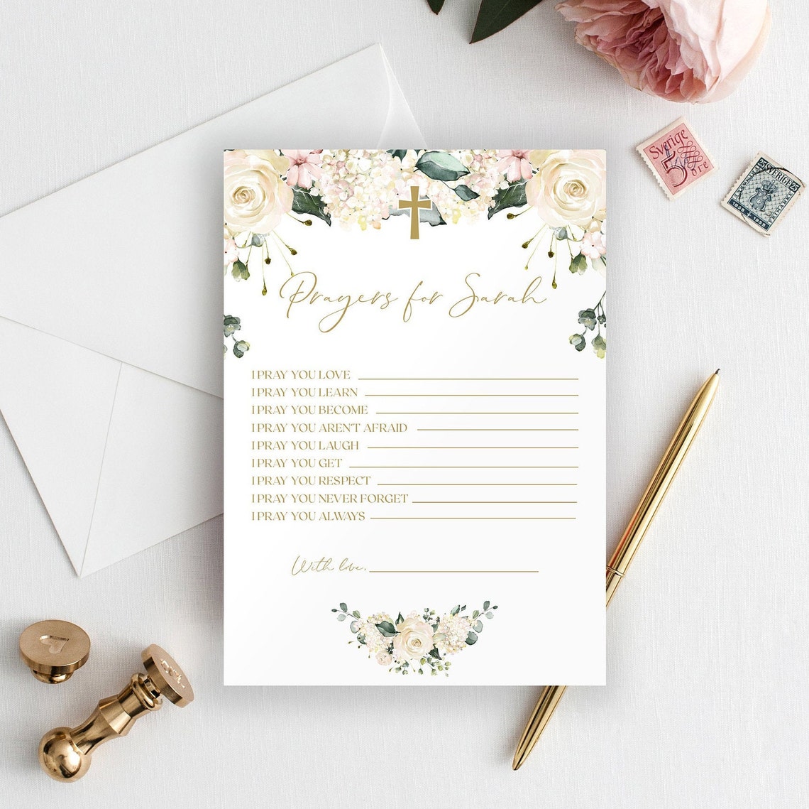 Baptism Games, Prayers for Baby, Baby Shower Game, Wishes for Baby Girl ...