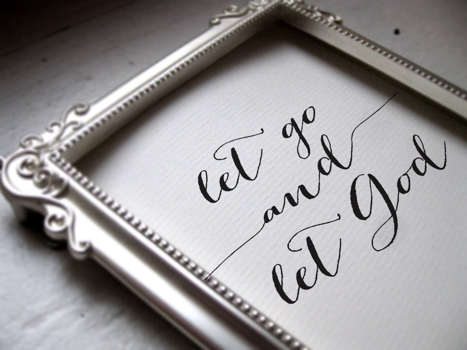 Let Go and Let God Religious Prints Christian Wall Art | Etsy