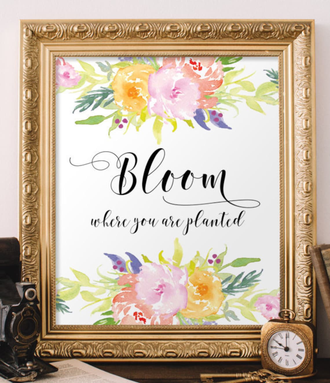 Quote Art Print Inspirational Quote Bloom Where You Are - Etsy