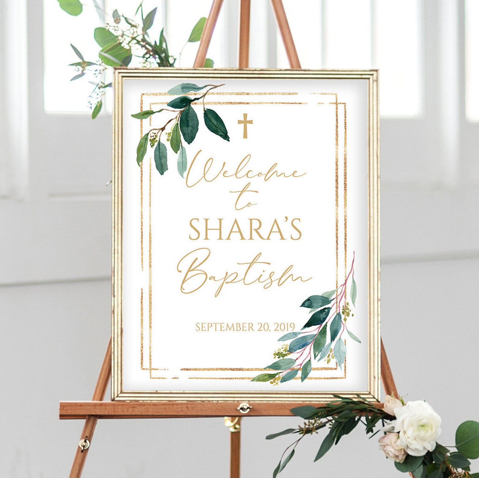 Baptism Welcome Sign Christening Decoration Girl Baptism | Etsy