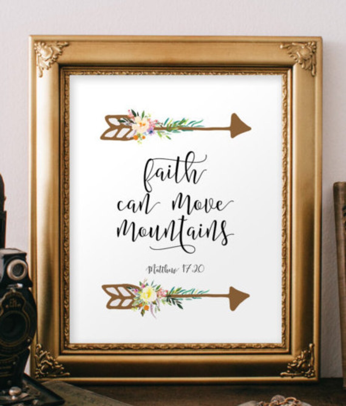 Faith Can Move Mountains Scripture Print Art Bible Verse - Etsy