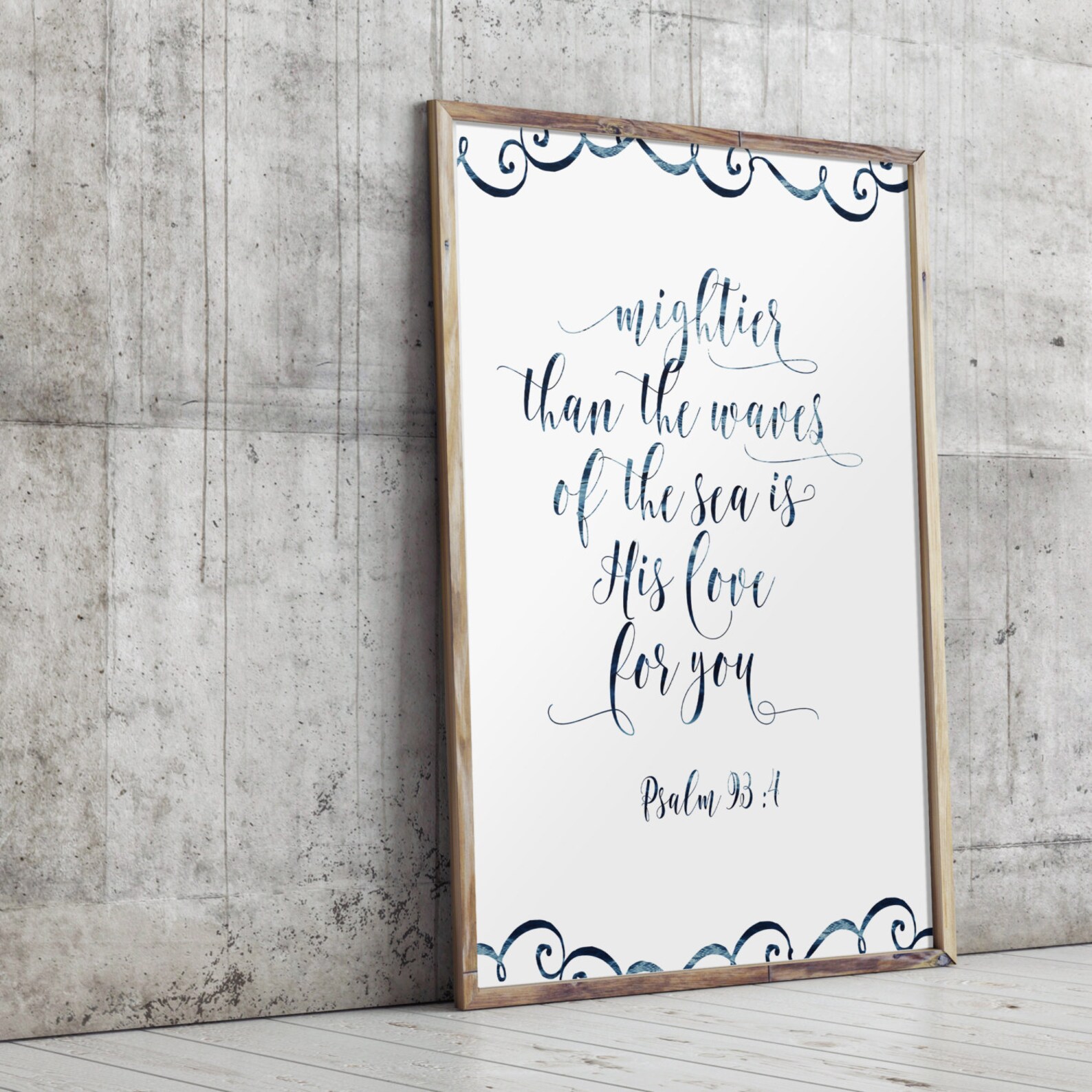 Printable Art Bible Verse Print 8x10 5x7 Print Psalm 93:4 | Etsy