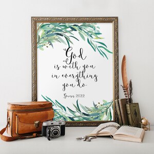 Biblical Wall Art Quotes, Bible Verse Wall Art Print, Christian Wall ...