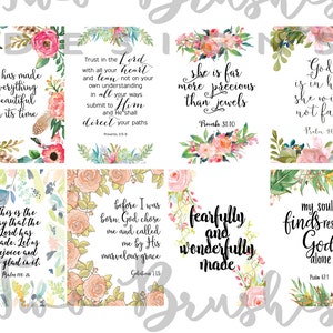 Printable Tags, Scripture Art Print, Bible Verse Tags 2.5"x3.5 ...