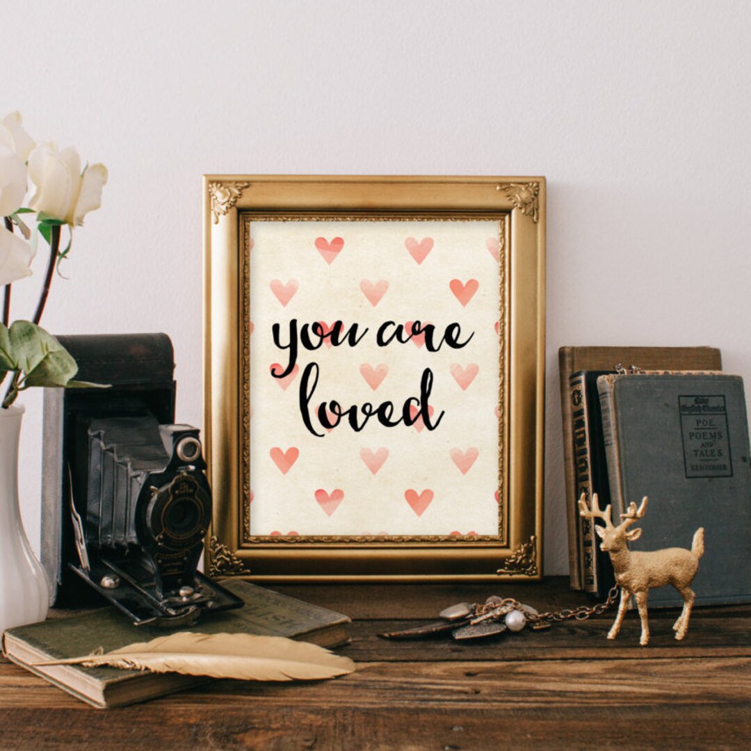 You Are Loved Print Nursery Wall Decor Printable Instant Download Kids ...