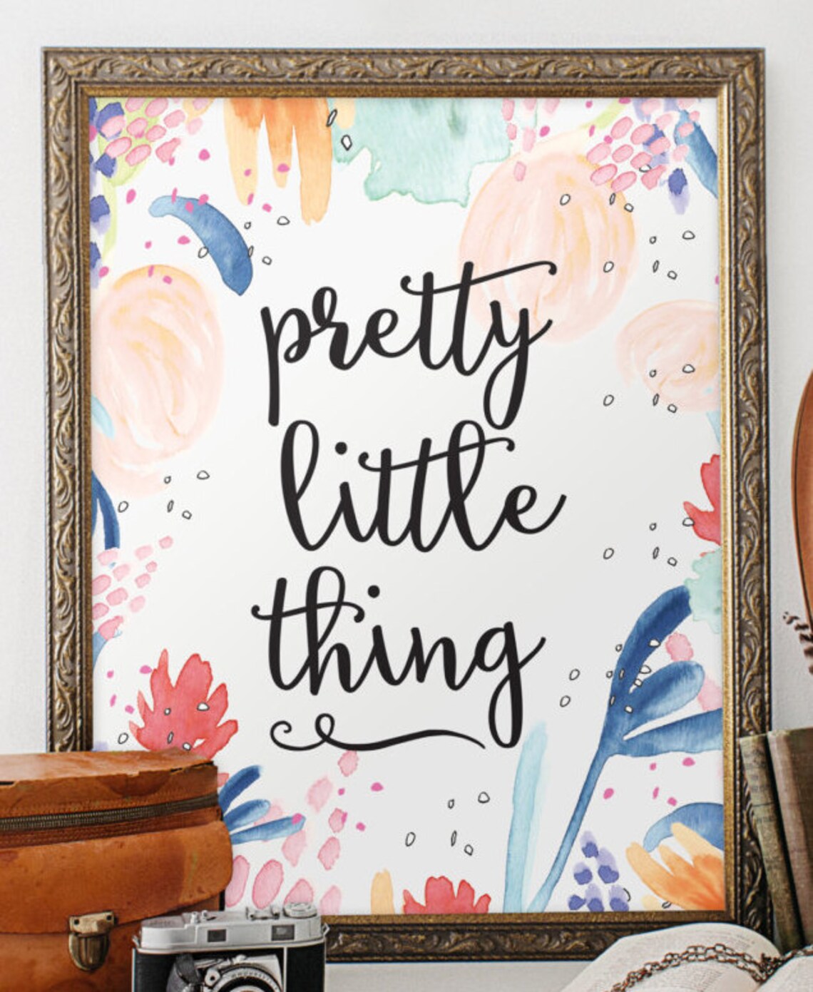 Girl nursery art Pretty little thing print typographic nursery | Etsy