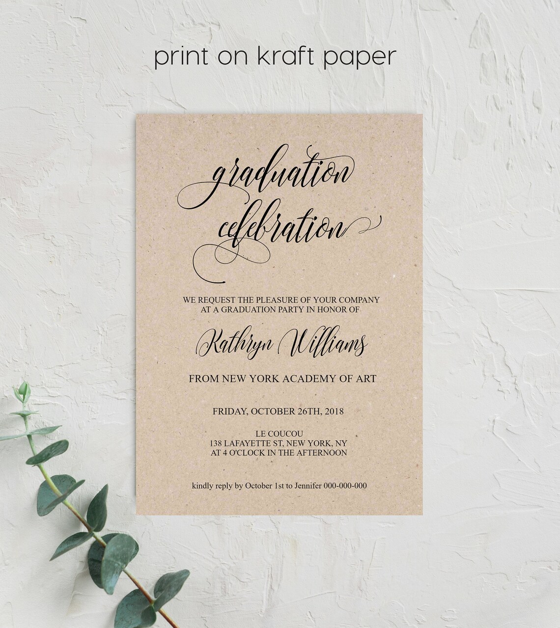 Graduation Invitation Template Graduation Celebration - Etsy