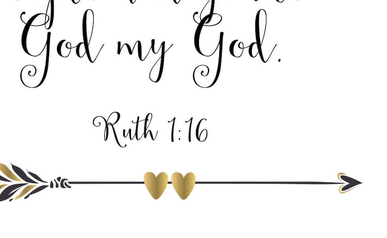 Ruth 1:16 Bible Verse Print Art Scripture Print Wedding | Etsy