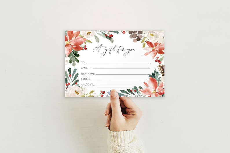 Gift Certificate Template Etsy Gift Certificate Template - Etsy