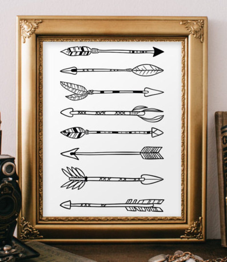 Arrow Printable Arrow Art Print Wall Decor Printable Art | Etsy