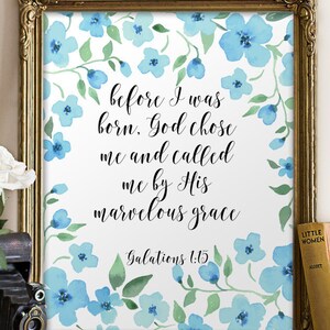 Nursery Bible Verse Art Print, Christian Wall Art Decor, Bible Verse ...