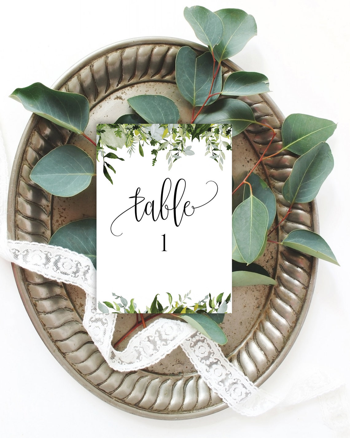 Baptism Table Number Template, Christening Decorations, Floral Baptism ...