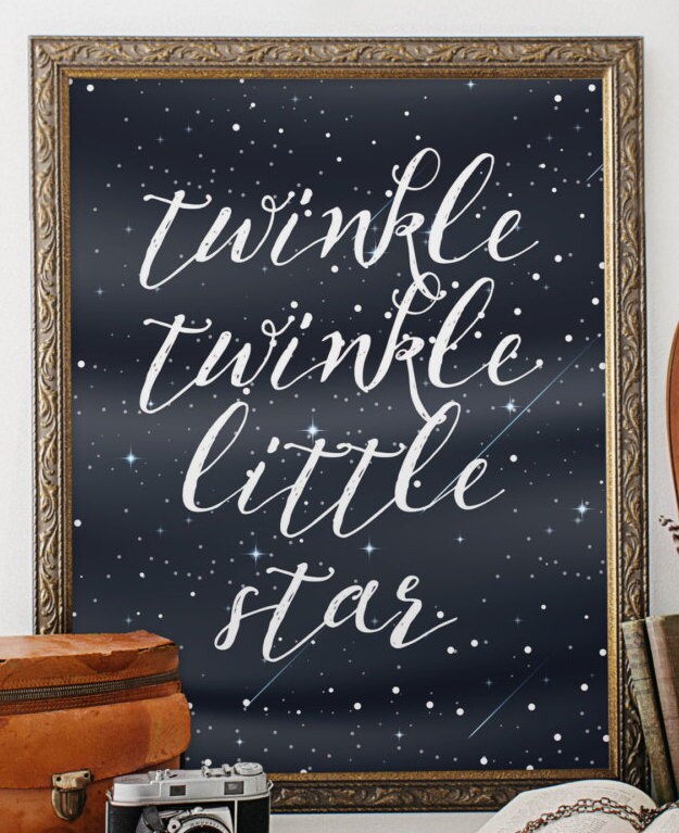 Quote Print Printable Wall Art Decor Poster Inspirational Star | Etsy