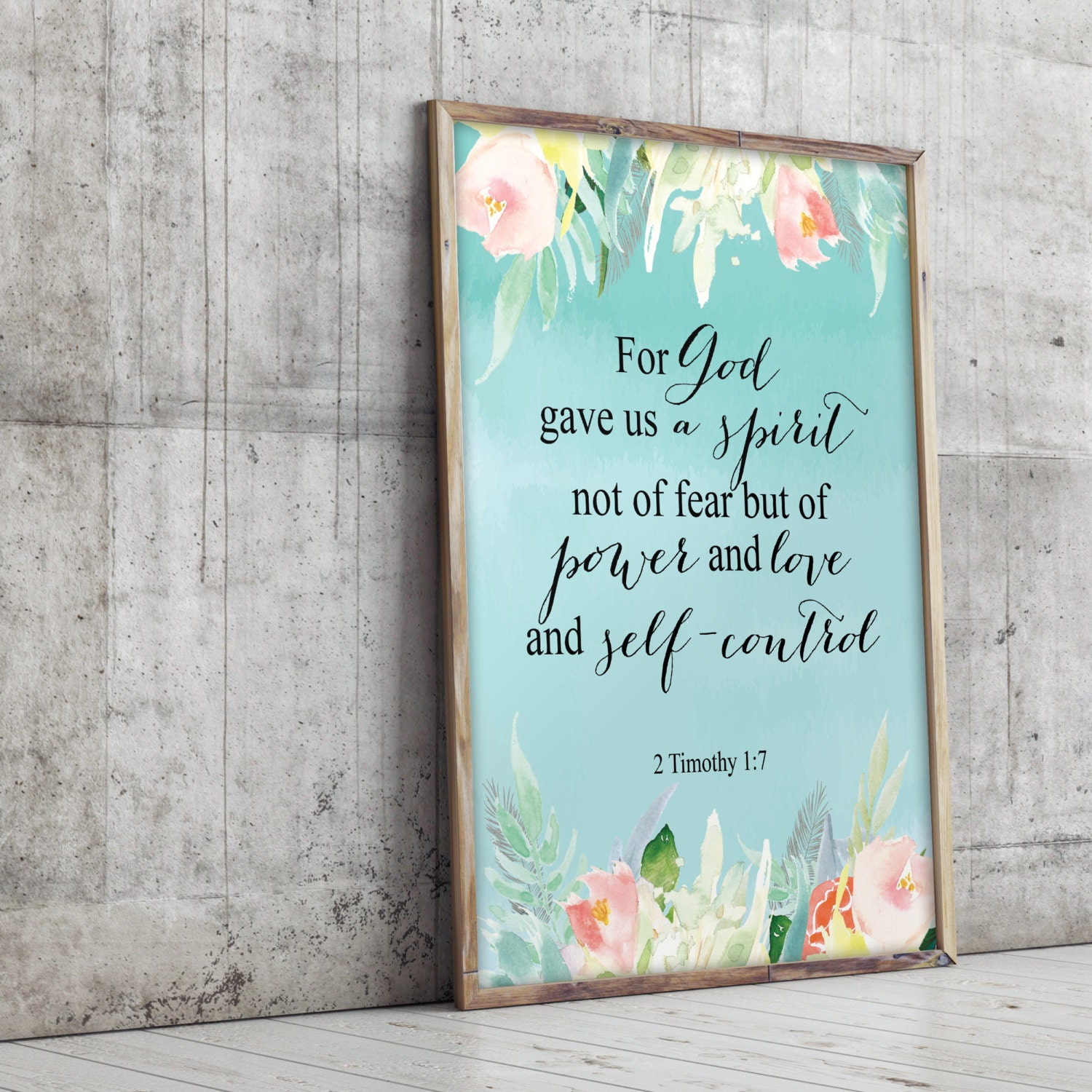 2 Timothy 1:7 Printable wall decor Bible verses confirmation | Etsy
