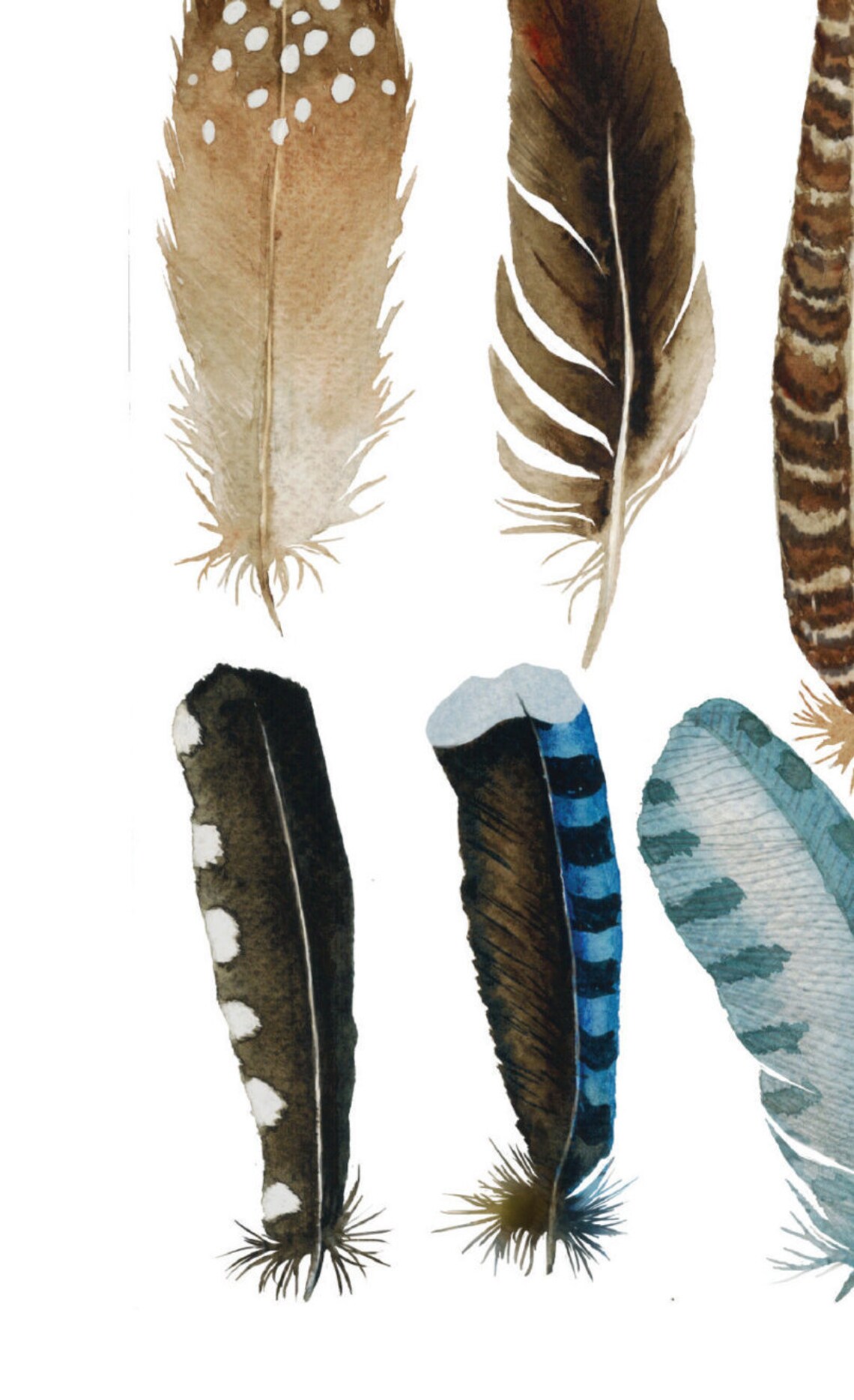 Feather Print 8x10 Instant Download Tribal Art Print Tribal | Etsy