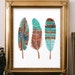 Printable Art Watercolor Feather Print Tribal Feather Print - Etsy