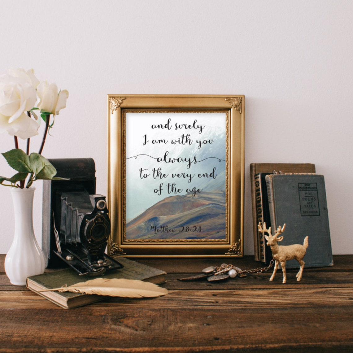 Wall Art Printable Bible Verse I Am With You Always - Etsy