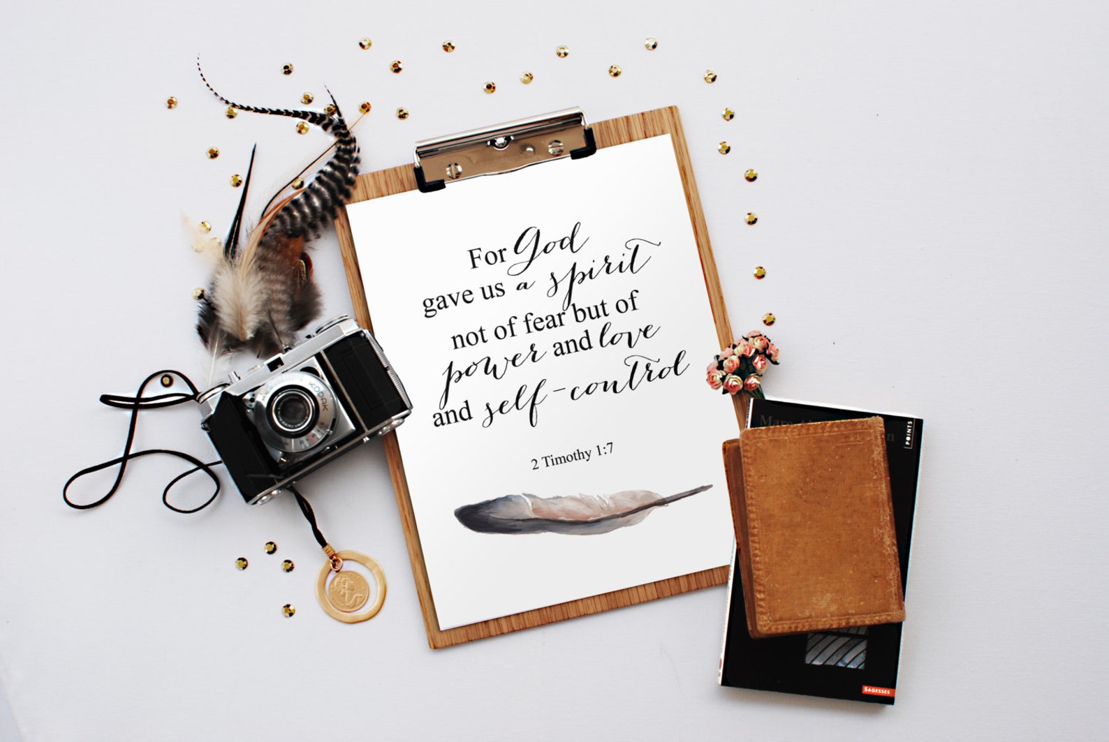 Feather Print Art Bible Verse Print Scripture Art Teen Room | Etsy