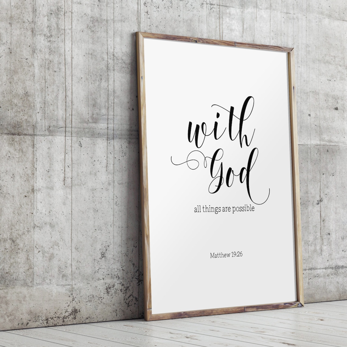 Bible Verse Art Print Inspirational Quote Typography Wall - Etsy