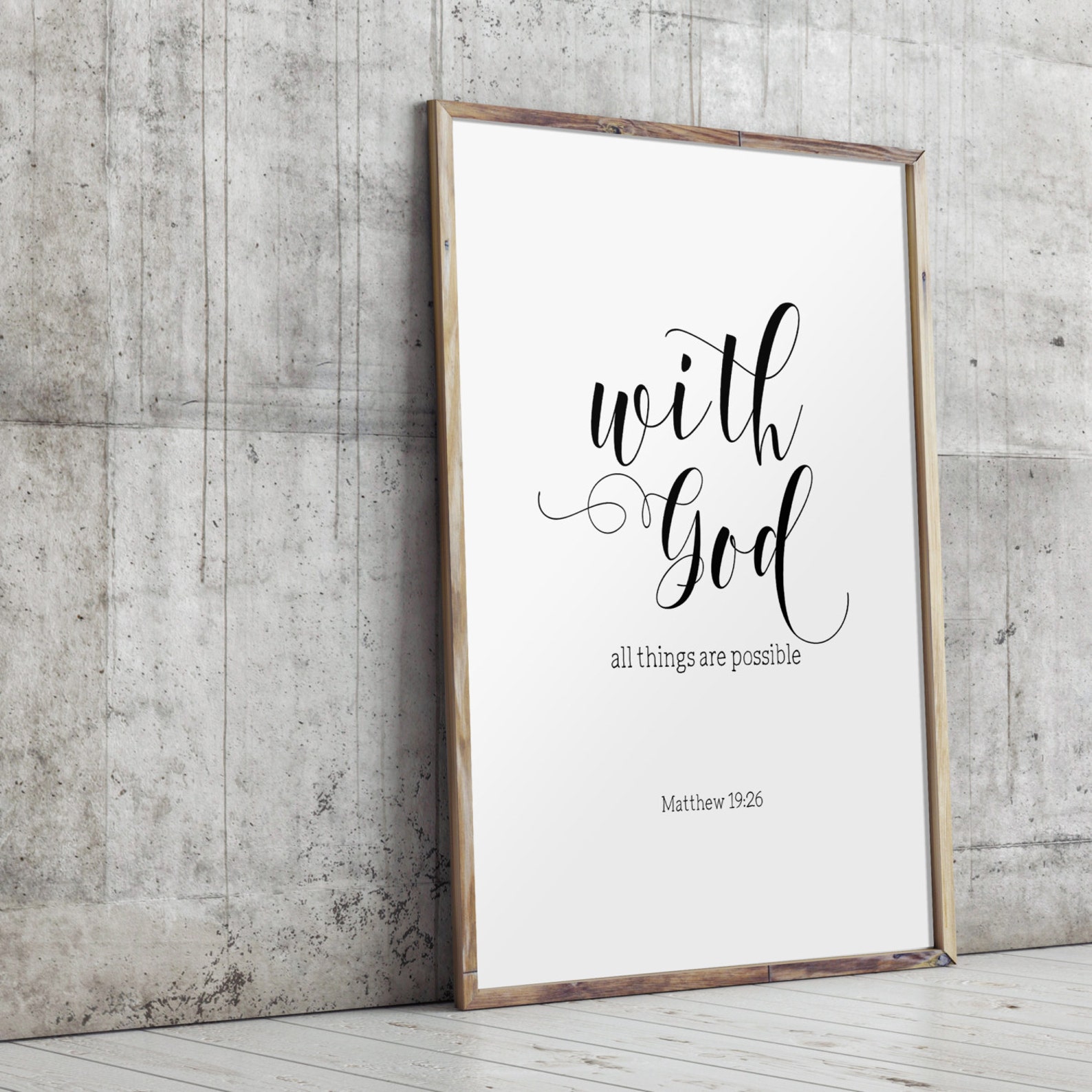 Bible Verse Art Print Inspirational Quote Typography Wall - Etsy
