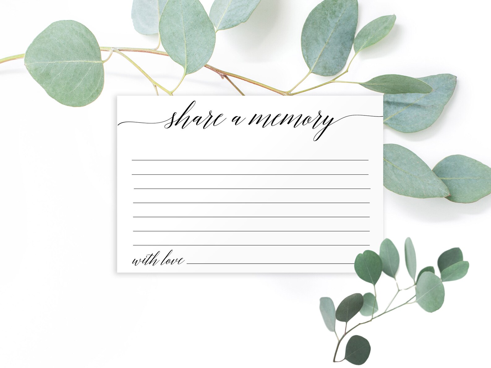 Share a Memory Card Funeral Memory Card Memorial Card | Etsy