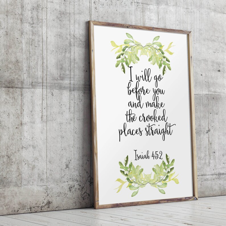 Isaiah 45:2 Bible Verse Art Scripture Art Print Printable - Etsy