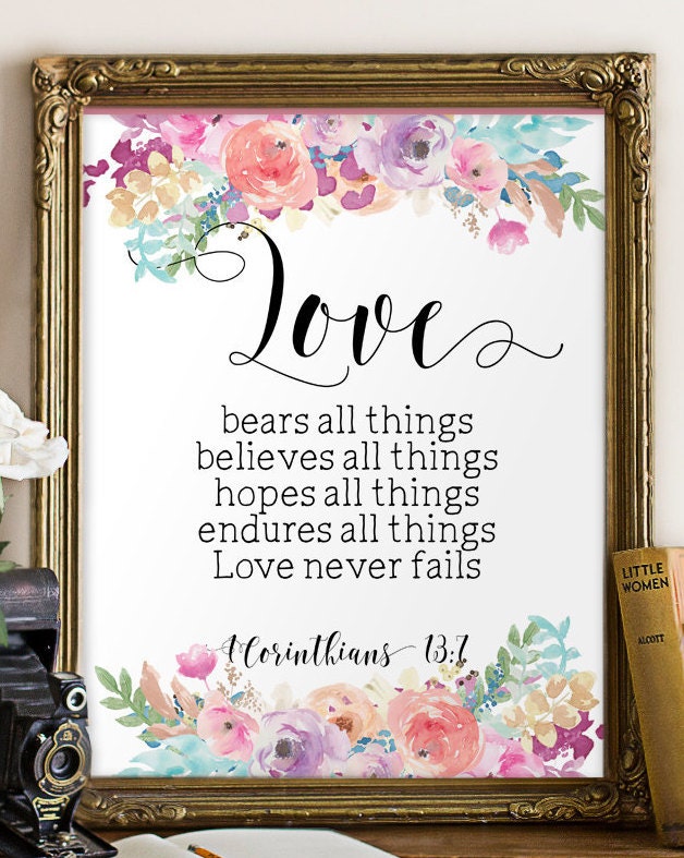Printable Wedding Sign Bible Verse Printable Art Wedding Quote - Etsy ...