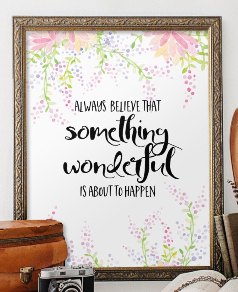 Inspirational quote print art Typography wall art poster | Etsy