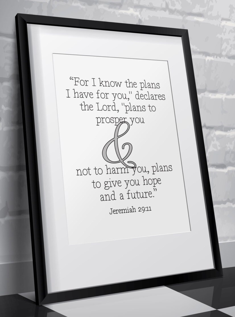 Jeremiah 29:11 Printable Nursery Decor for I Know the Plans I - Etsy