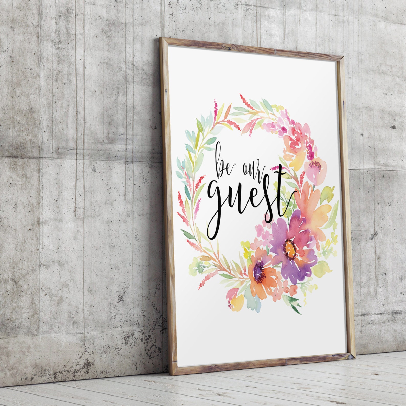 Home poster Be our guest print Home sign Wall art Home | Etsy