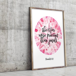 Nursery Bible Verse, Printable Verses, Proverbs 31:10, Scripture Art ...