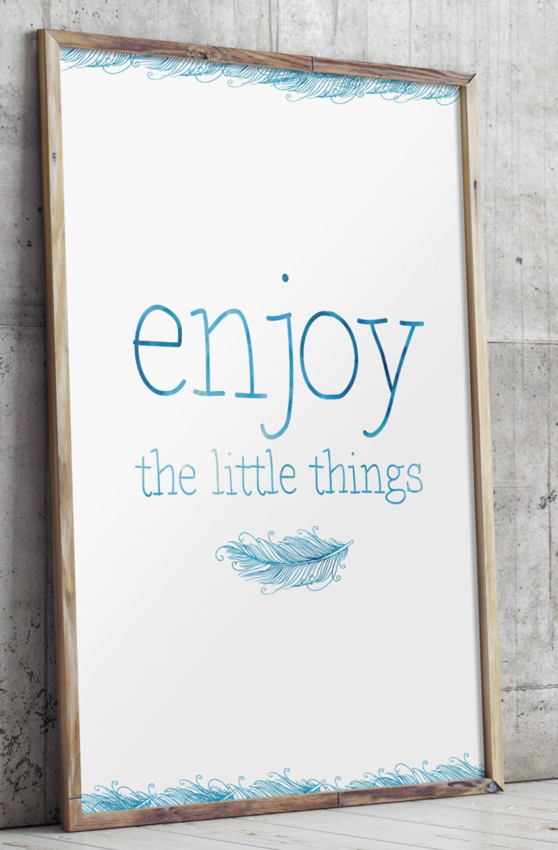 Enjoy the Little Things Printable Art Inspirational Quote - Etsy