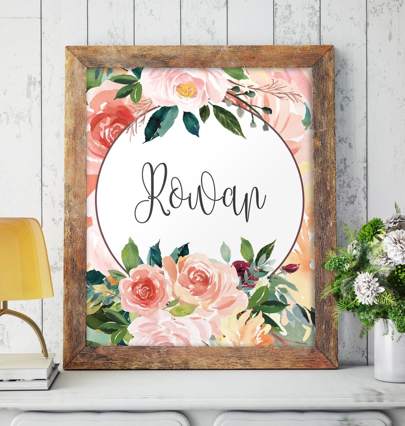 Personalized Name Signs Floral Name Sign Personalized - Etsy