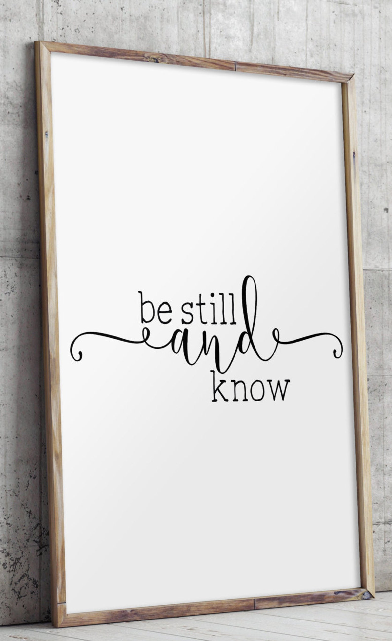 Printable Bible Verse Art Be Still and Know Print Decor Psalm - Etsy